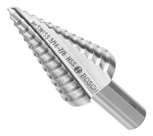 bosch sdc2 3/16 in. to 7/8 in. high-speed steel turbo step drill bit