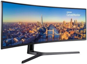 samsung lc49j890dknxza 49" c49j890dkn 3840x1080 super ultra-wide monitor with usb-c for business (renewed)