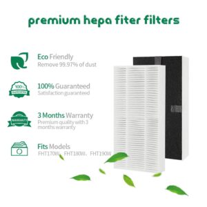 2-Pack Replacement Filter U hrf201b H13 hepa filter Compatible with Febreze FRF102B, FHT190W and Honeywell tabletop & tower models HHT270, HHT270W, HHT290 Series