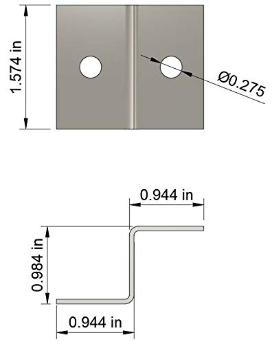 Solar Panel Z Brackets Mounting Set RV Boat Off Grid (Set of 4) 0300115