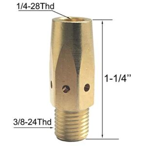 169-728 Miller Style M-25 Gas Diffuser/Tip Adapter - Arc Weld by Masterweld Pack of (5)