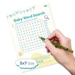 Wunder - Baby Shower Game Set with 6 Games, 30 Card Packs and Variety of Fun Activities, Mommy or Daddy, Predictions & Advice, Trivia, Word Search, Find Guest, Emoji & Bonus Mad Lib