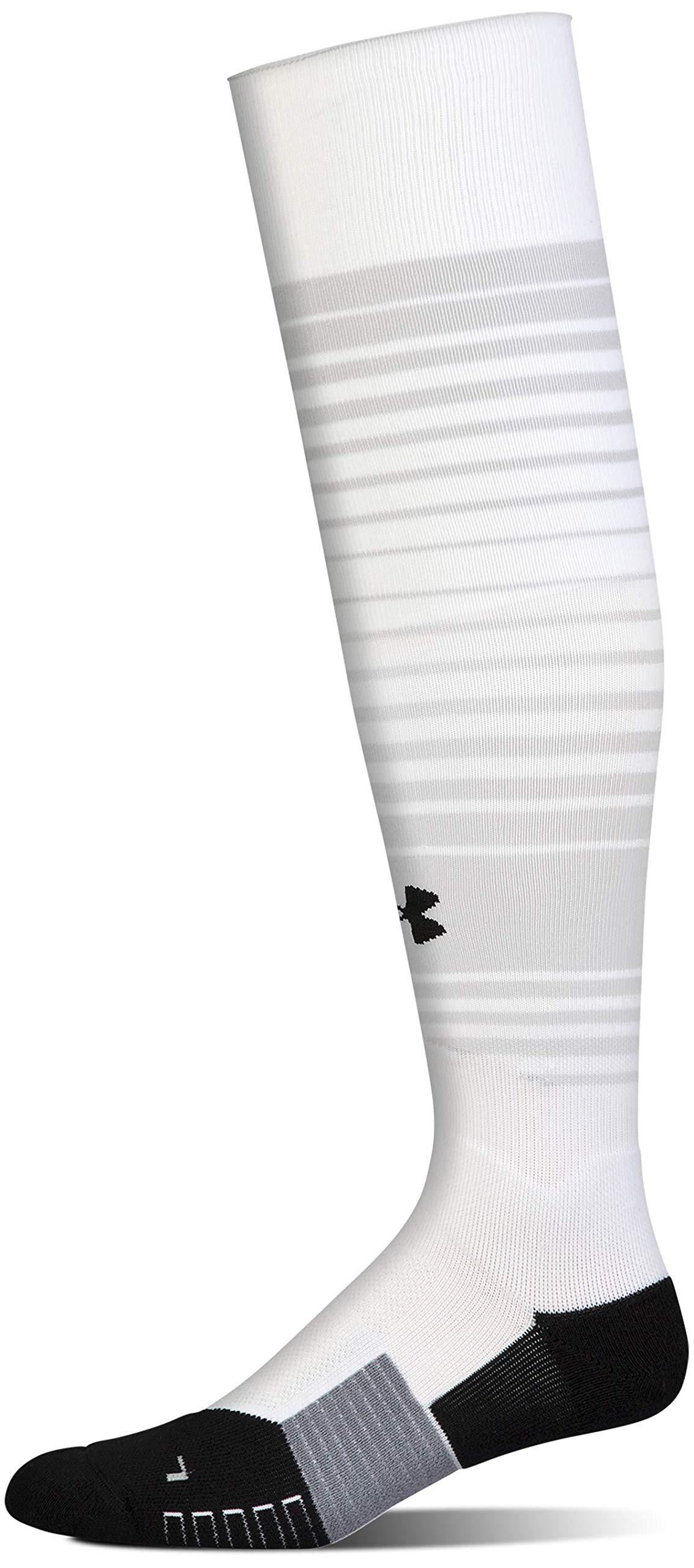 Under Armour Youth Global Performance Over The Calf Socks, 1-pair , White/Glacier Gray , Small