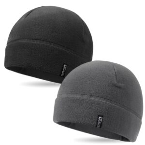 2 pack tactical fleece cap winter warm beanie military army watch cap gift for men women