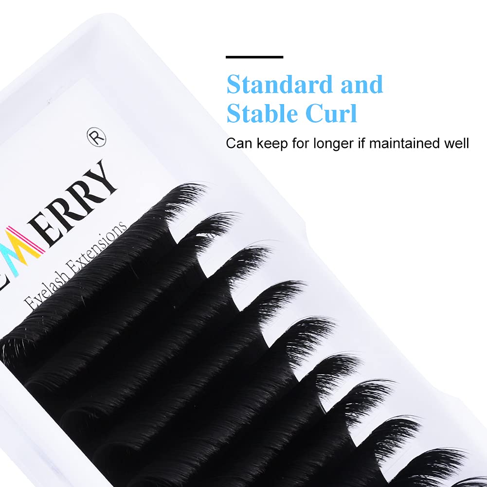 Volume Lash Extensions 0.05 Easy Fan Volume Lashes D Curl 15-20mm Eyelash Extensions Easy Fan Lash Self Fanning 2D-10D Auto Rapid Blooming by GEMERRY (0.05-D Curl-Mix 15-20mm)