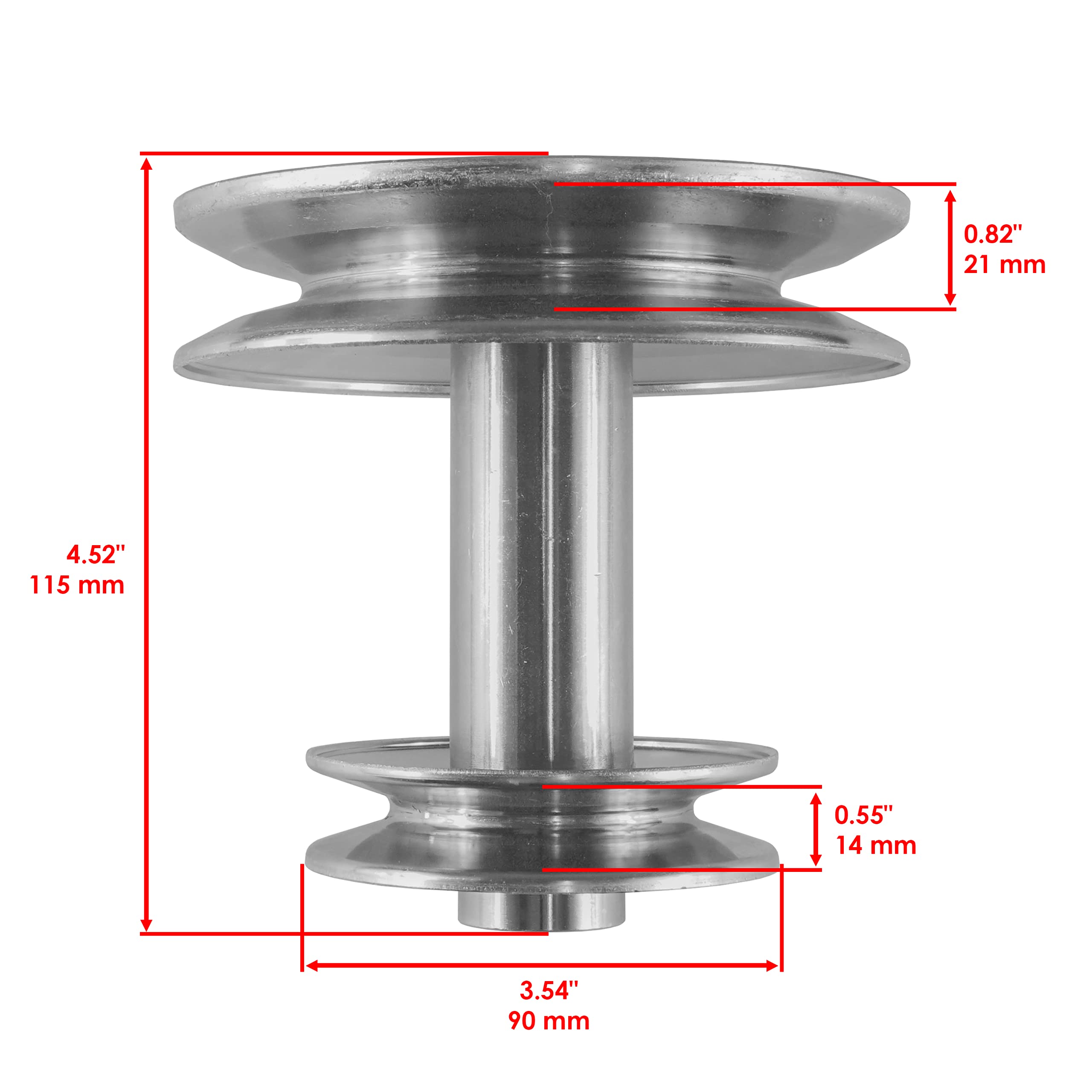 Caltric 532175410 187618 Engine Double Pulley Compatible with Husqvarna Lt18542 Lt131 Lt141