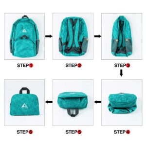 PLAY-KING Foldable Waterproof Lightweight Backpack for Shopping Travel or Hiking, for Men or Women