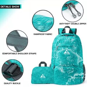 PLAY-KING Foldable Waterproof Lightweight Backpack for Shopping Travel or Hiking, for Men or Women