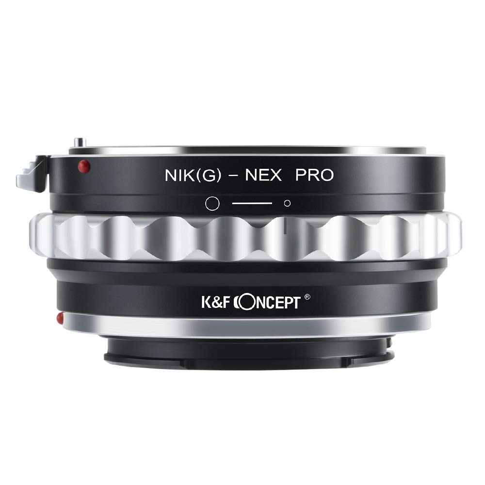 K&F Concept Lens Mount Adapter with Light-reducing Paint for Nikon G Mount F/AI/G Lens to Sony E-Mount/NEX Camera Body