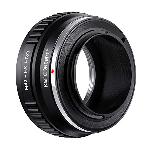 K&F Concept Lens Mount Adapter with Light-reducing Paint for M42 Lens to Fuji Fujifilm FX XPro1 X-Pro1 Camera Body