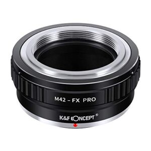 K&F Concept Lens Mount Adapter with Light-reducing Paint for M42 Lens to Fuji Fujifilm FX XPro1 X-Pro1 Camera Body