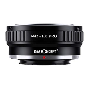 K&F Concept Lens Mount Adapter with Light-reducing Paint for M42 Lens to Fuji Fujifilm FX XPro1 X-Pro1 Camera Body