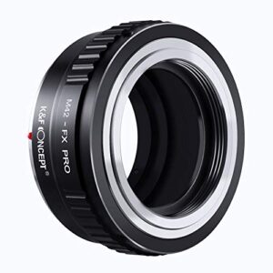 K&F Concept Lens Mount Adapter with Light-reducing Paint for M42 Lens to Fuji Fujifilm FX XPro1 X-Pro1 Camera Body