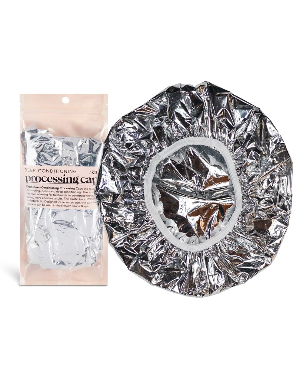 Kitsch Aluminum Foil Hair Heat Cap for Deep Conditioning - Reusable Heating Cap for Deep Conditioner, Tin Foil Hat & Deep Conditioning Heat Cap for Hair Treatments, Processing Cap for Hair, Foil Cap