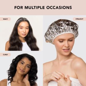 Kitsch Aluminum Foil Hair Heat Cap for Deep Conditioning - Reusable Heating Cap for Deep Conditioner, Tin Foil Hat & Deep Conditioning Heat Cap for Hair Treatments, Processing Cap for Hair, Foil Cap