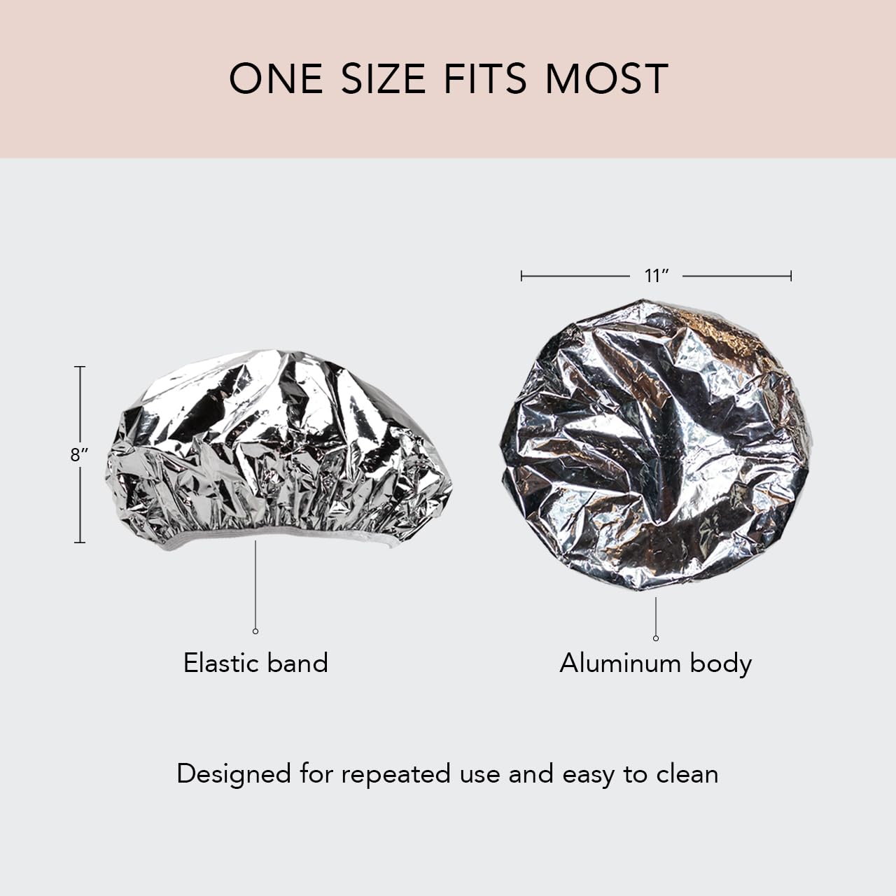 Kitsch Aluminum Foil Hair Heat Cap for Deep Conditioning - Reusable Heating Cap for Deep Conditioner, Tin Foil Hat & Deep Conditioning Heat Cap for Hair Treatments, Processing Cap for Hair, Foil Cap