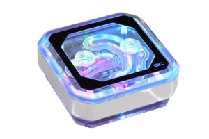 alphacool 12947 eisblock xpx aurora - plexi chrome digital rgb chrome water cooling cpu - water blocks