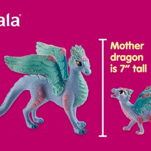 Schleich Bayala Dragon Toys and Figurines - Flying Flower Mother and Small Baby Dragon, Action Figure Kid Toys and Dolls, Girls and Boys Ages 5 and Above