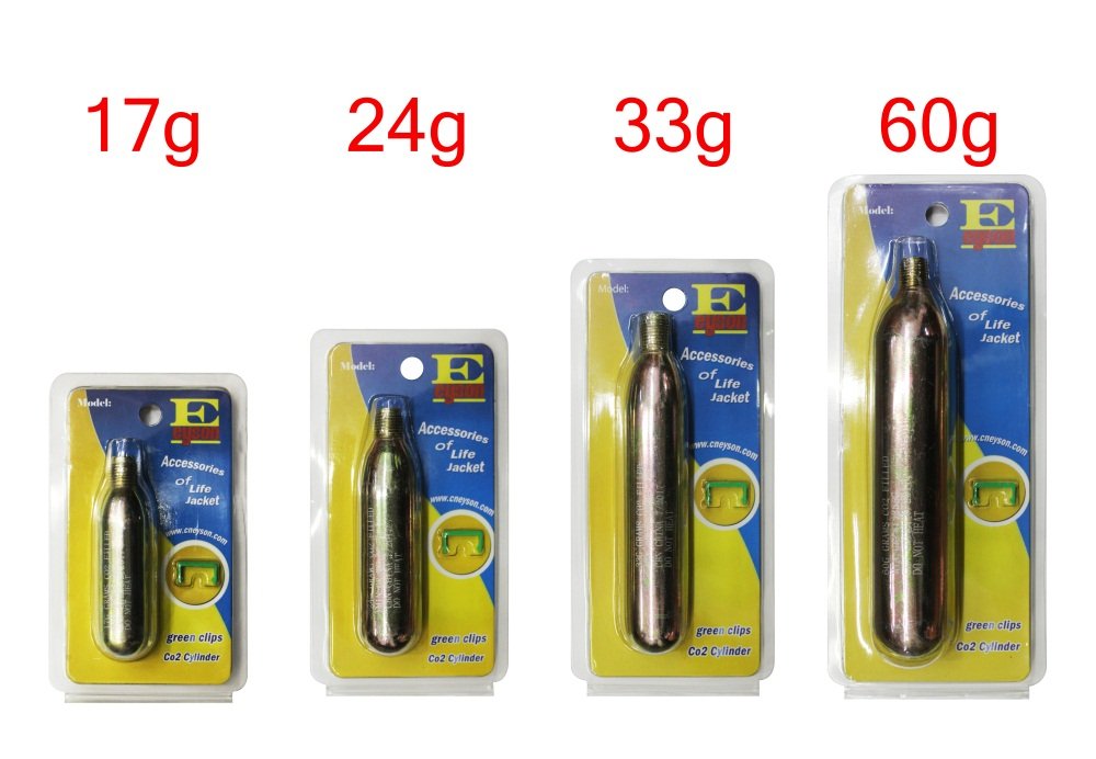 Eyson CO2 Manual Inflatable PFD-Rearming Kit Cartridge Cylinder (33G/ 150N/ Adult)