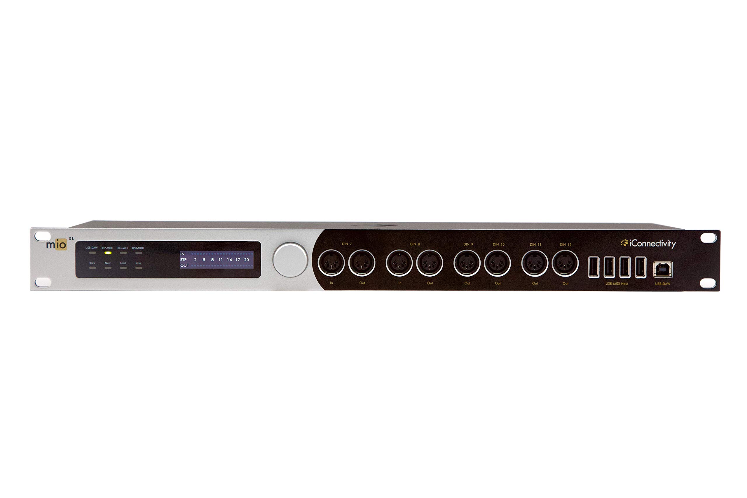 iConnectivity Interface with 8 in x 12 Out 5-pin DIN-MIDI Ports (mioXL)