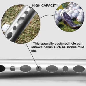 FINGER TEN Golf Ball Retriever, Aluminum Can Hold 23 Balls, 38 Inch, Golf Accessory