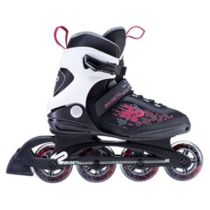 K2 Skate Women's Kinetic 80 Inline Skate, Black_Berry, 6.5