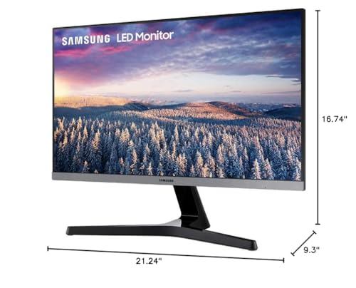 SAMSUNG 24" FHD Monitor with Bezel-LESS Design - LS24R350FHNXZA, Dark Blue Gray