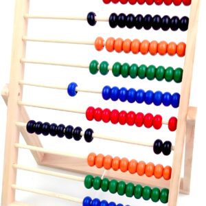 MAGIKON Wooden Counting Number Frame, 10 Rows Abacus for Kids Learning Math (11-1/2-Inch)