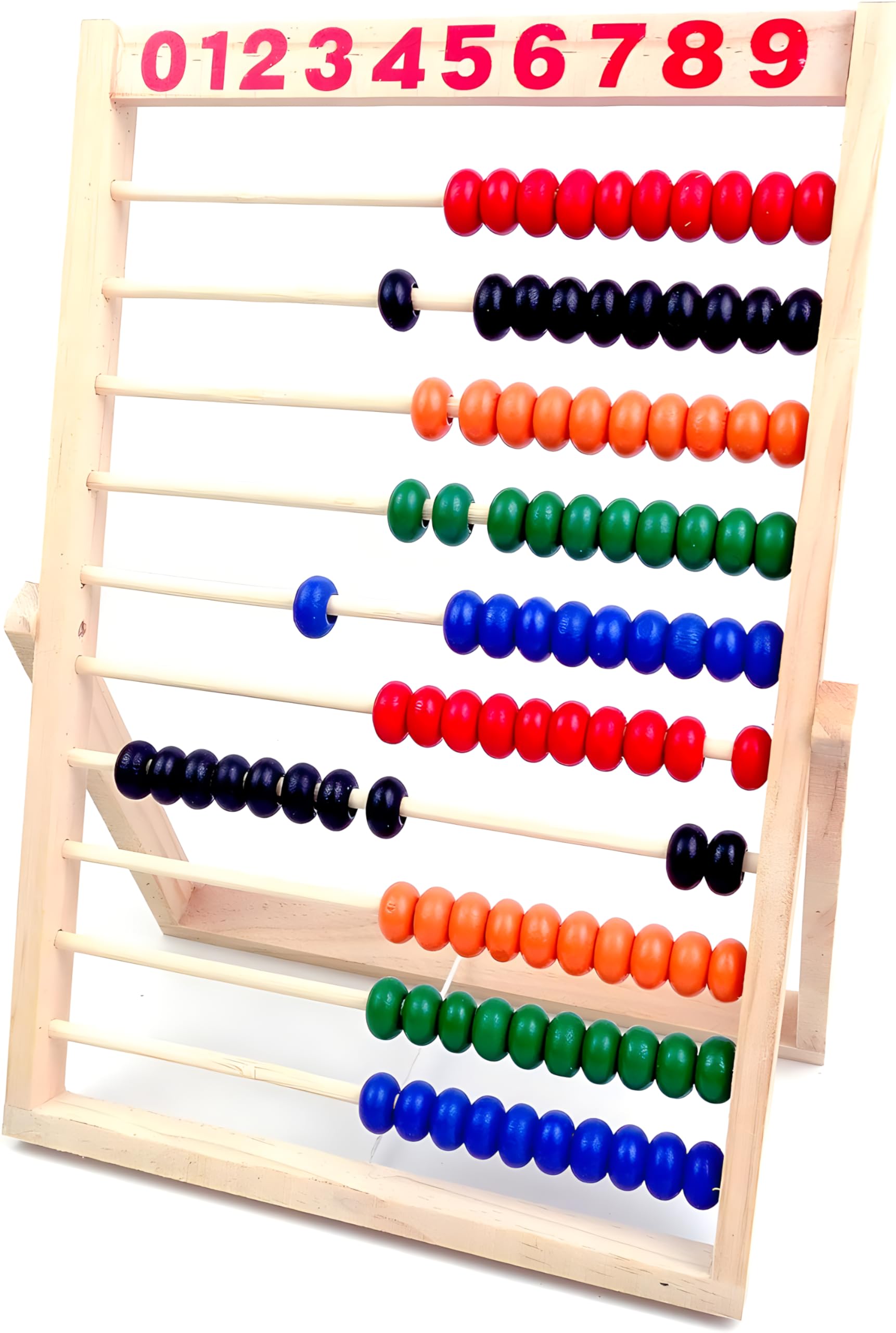 MAGIKON Wooden Counting Number Frame, 10 Rows Abacus for Kids Learning Math (11-1/2-Inch)