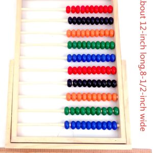 MAGIKON Wooden Counting Number Frame, 10 Rows Abacus for Kids Learning Math (11-1/2-Inch)