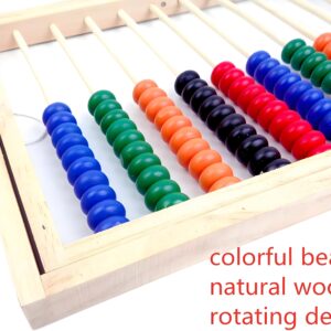 MAGIKON Wooden Counting Number Frame, 10 Rows Abacus for Kids Learning Math (11-1/2-Inch)