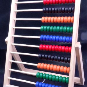 MAGIKON Wooden Counting Number Frame, 10 Rows Abacus for Kids Learning Math (11-1/2-Inch)