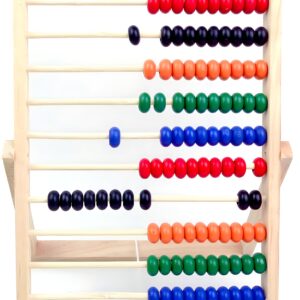 MAGIKON Wooden Counting Number Frame, 10 Rows Abacus for Kids Learning Math (11-1/2-Inch)