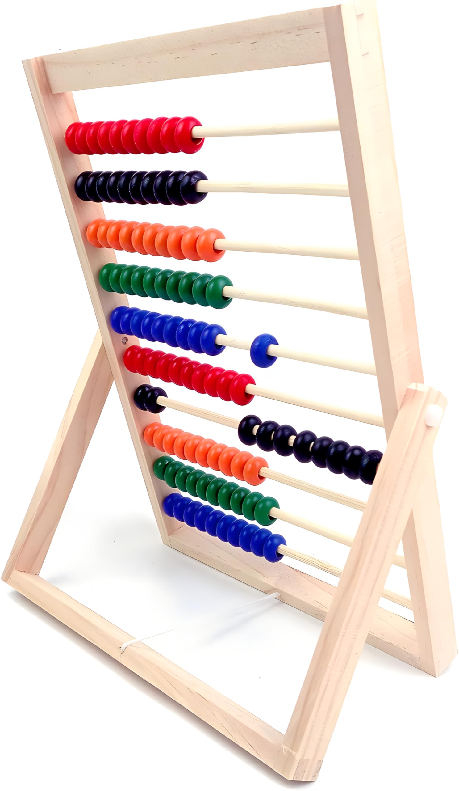 MAGIKON Wooden Counting Number Frame, 10 Rows Abacus for Kids Learning Math (11-1/2-Inch)