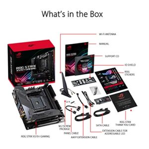 ASUS ROG Strix X570-I Gaming, X570 Mini-ITX Gaming Motherboard, AMD Ryzen 3000 with PCIe 4.0, WiFi 6 (802.11ax), Intel Gigabit Ethernet, SATA 6Gb/s