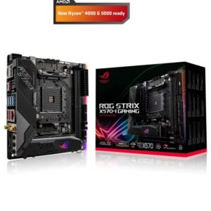 ASUS ROG Strix X570-I Gaming, X570 Mini-ITX Gaming Motherboard, AMD Ryzen 3000 with PCIe 4.0, WiFi 6 (802.11ax), Intel Gigabit Ethernet, SATA 6Gb/s