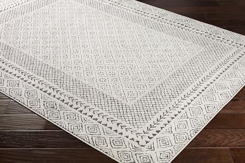 Livabliss Melodie Boho Farmhouse Area Rug,6'7" Square,Beige