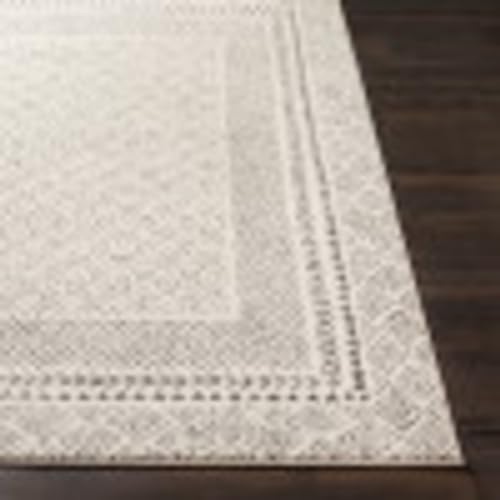 Livabliss Melodie Boho Farmhouse Area Rug,6'7" Square,Beige