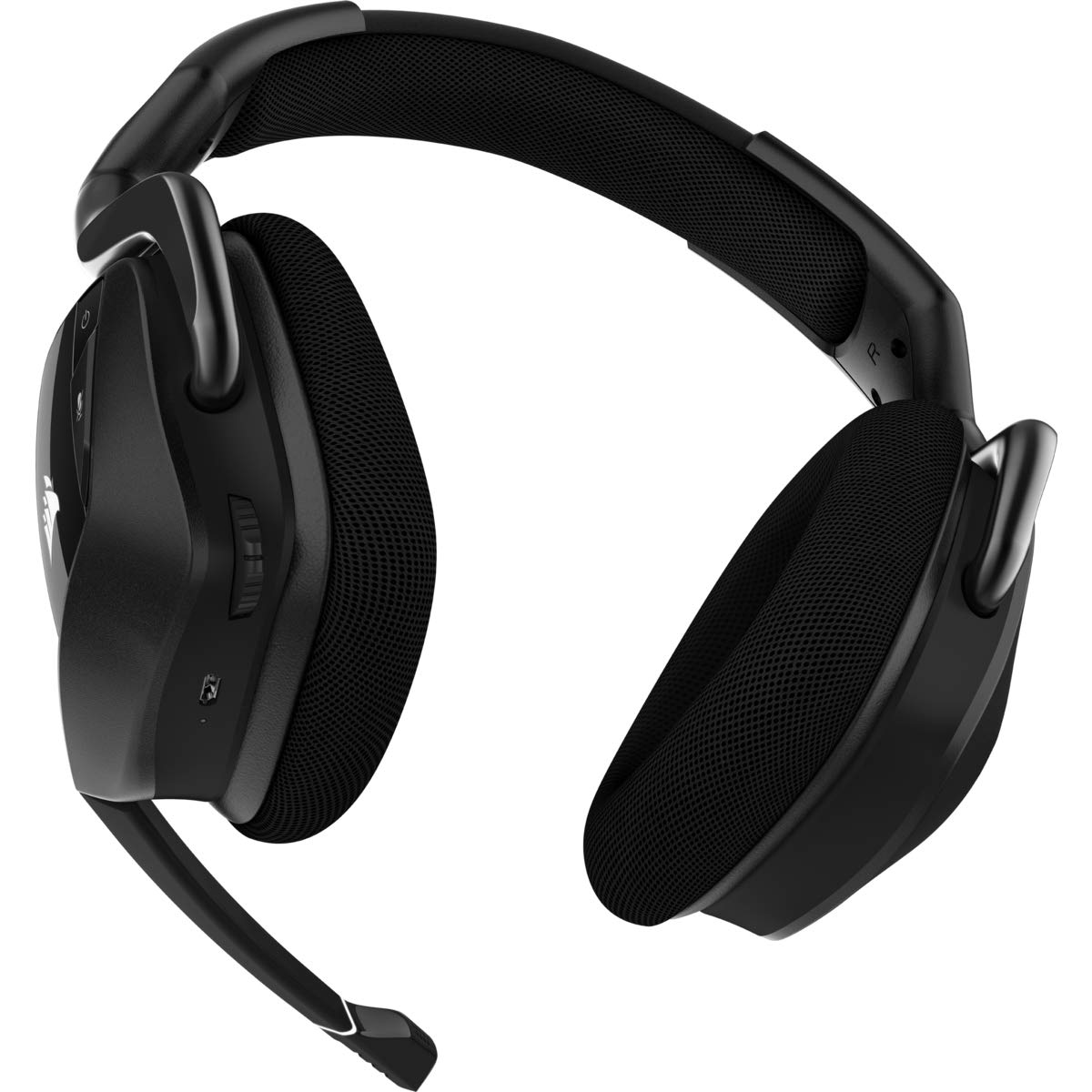 Corsair Void Elite RGB Wireless Gaming Headset (7.1 Surround Sound, Low Latency 2.4 GHz Wireless, 40ft Wireless Range, Customisable RGB Lighting, Durable Aluminium with PC, PS4 Compatibility) - Black