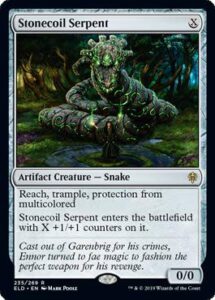 magic: the gathering - stonecoil serpent - throne of eldraine