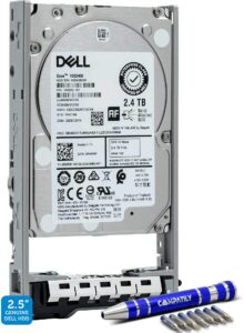 dell 400-auqx 2.4tb 10k sas 2.5-inch poweredge enterprise hard drive in 13g tray bundle with compatily screwdriver compatible with 400-avbx w9mnk r720 r730 r630