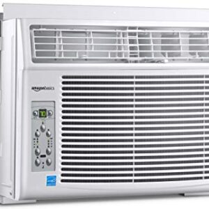 Amazon Basics Window Mounted Air Conditioner with Remote Cools 250 Square Feet, 6000 BTU, White