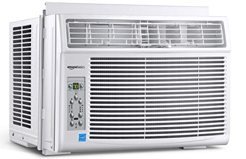 Amazon Basics Window Mounted Air Conditioner with Remote Cools 250 Square Feet, 6000 BTU, White