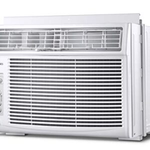 Amazon Basics Window Mounted Air Conditioner with Remote Cools 250 Square Feet, 6000 BTU, White