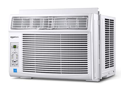 Amazon Basics Window Mounted Air Conditioner with Remote Cools 250 Square Feet, 6000 BTU, White