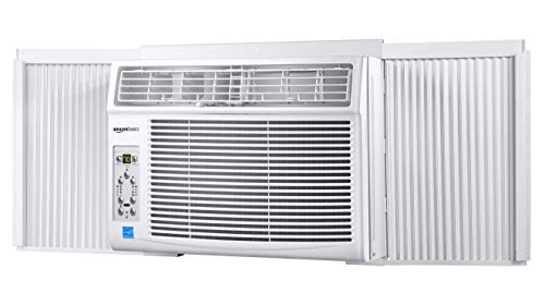 Amazon Basics Window Mounted Air Conditioner with Remote Cools 250 Square Feet, 6000 BTU, White