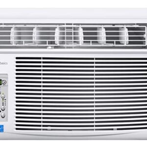 Amazon Basics Window Mounted Air Conditioner with Remote Cools 250 Square Feet, 6000 BTU, White