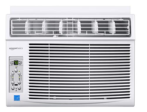 Amazon Basics Window Mounted Air Conditioner with Remote Cools 250 Square Feet, 6000 BTU, White