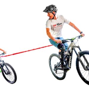 TowWhee - The Original Bike Bungee Tow Rope for Kids | MTB & Cycling Stretch Pull Strap for Riding Further with Your Child | Compatible with Any Bicycle