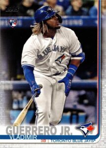 2019 topps factory set baseball #700 vladimir guerrero jr. rookie card - batting variation